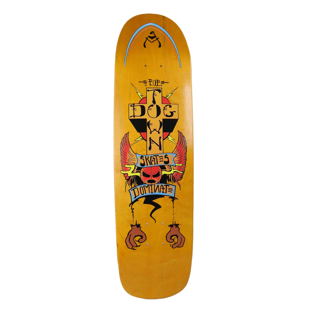Dogtown Skateboard Deck Dominate Pool Shape Orange 8.375" x 32.075 ...