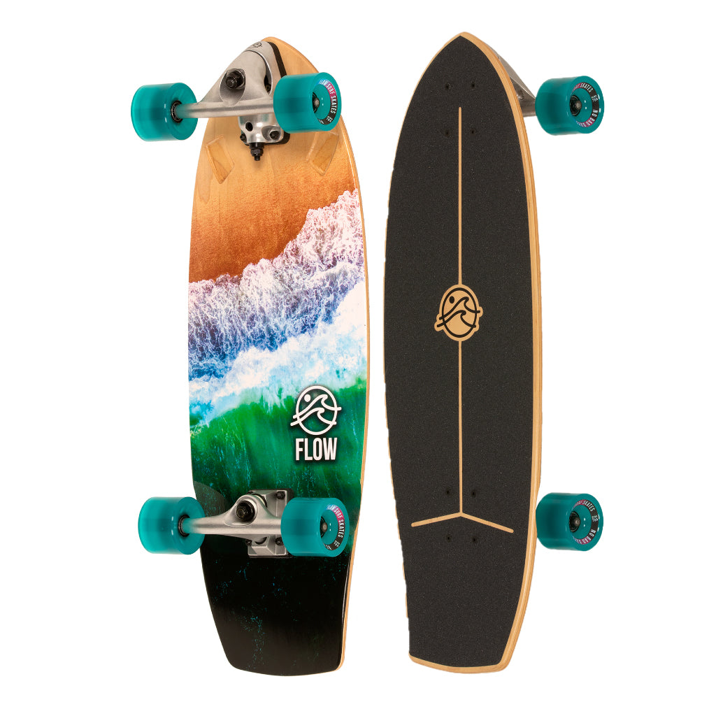 Flow Surf Skate Cruiser Skateboard Complete Wave 29 10" x 29" – TGM ...