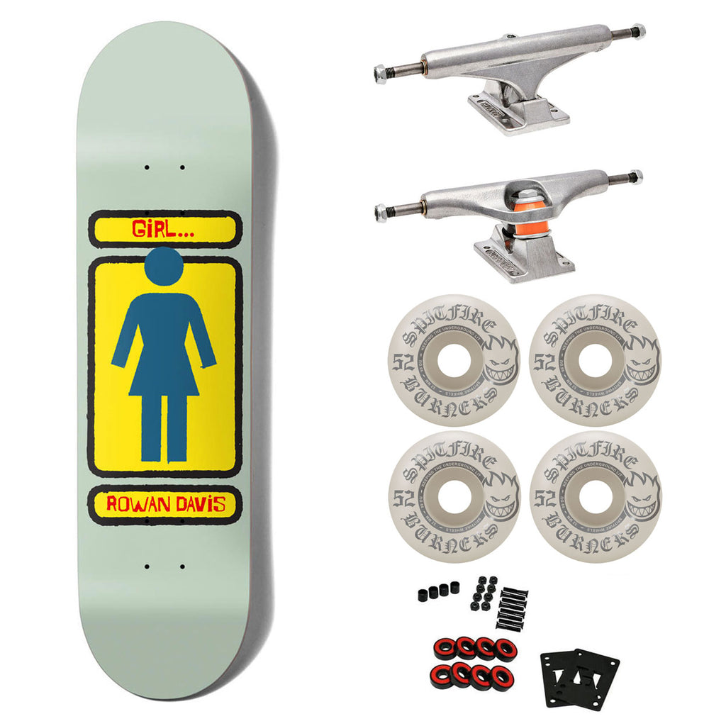 Girl Premium Skateboard with Indy Trucks, Spitfire Wheels 8.5" Davis H ...