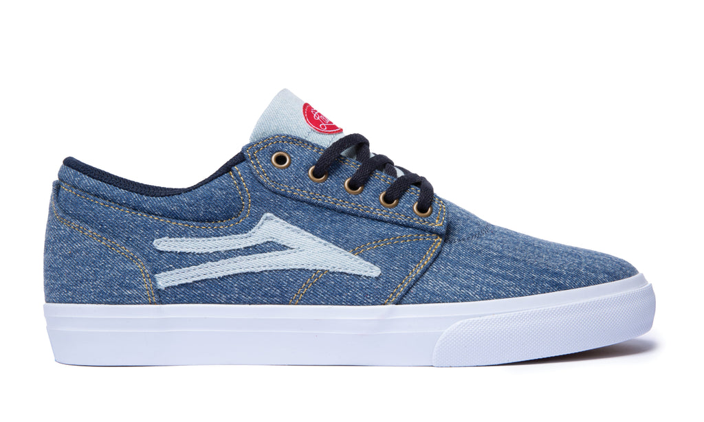 Lakai Skateboard Shoes Griffin Blue Washed Denim – TGM Skateboards