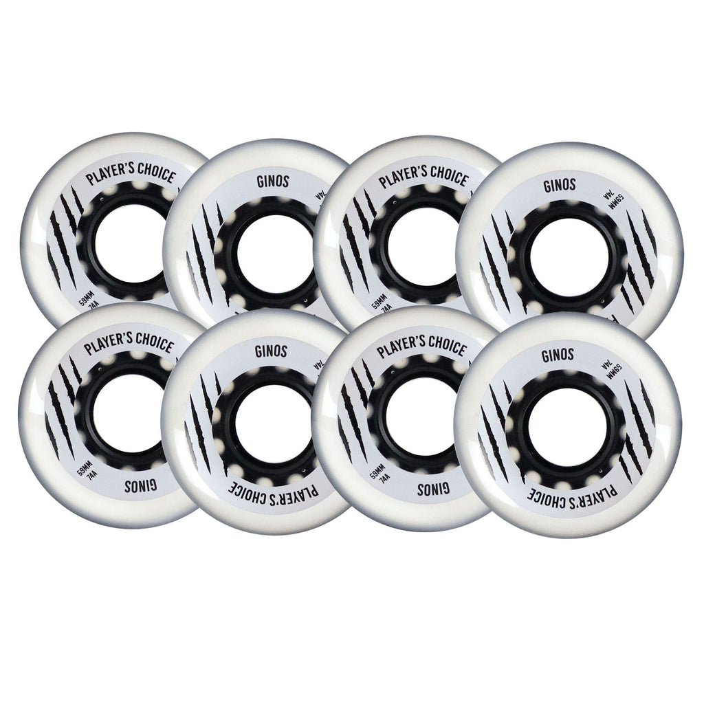 Player's Choice Indoor Roller Hockey Wheels 59mm Ginos 74A 8-Pack – TGM ...