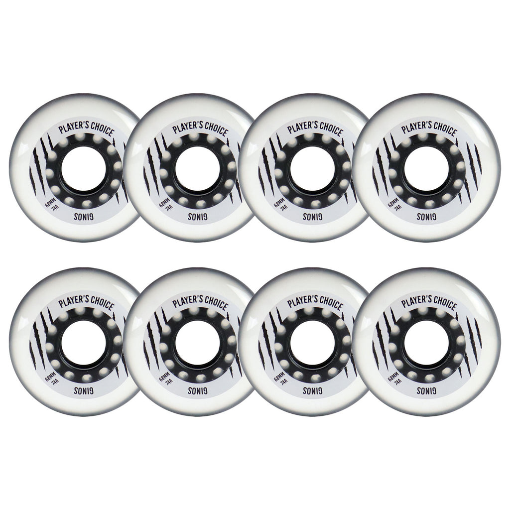 Player's Choice Indoor Roller Hockey Wheels 68mm Ginos 74A 8-Pack – TGM ...