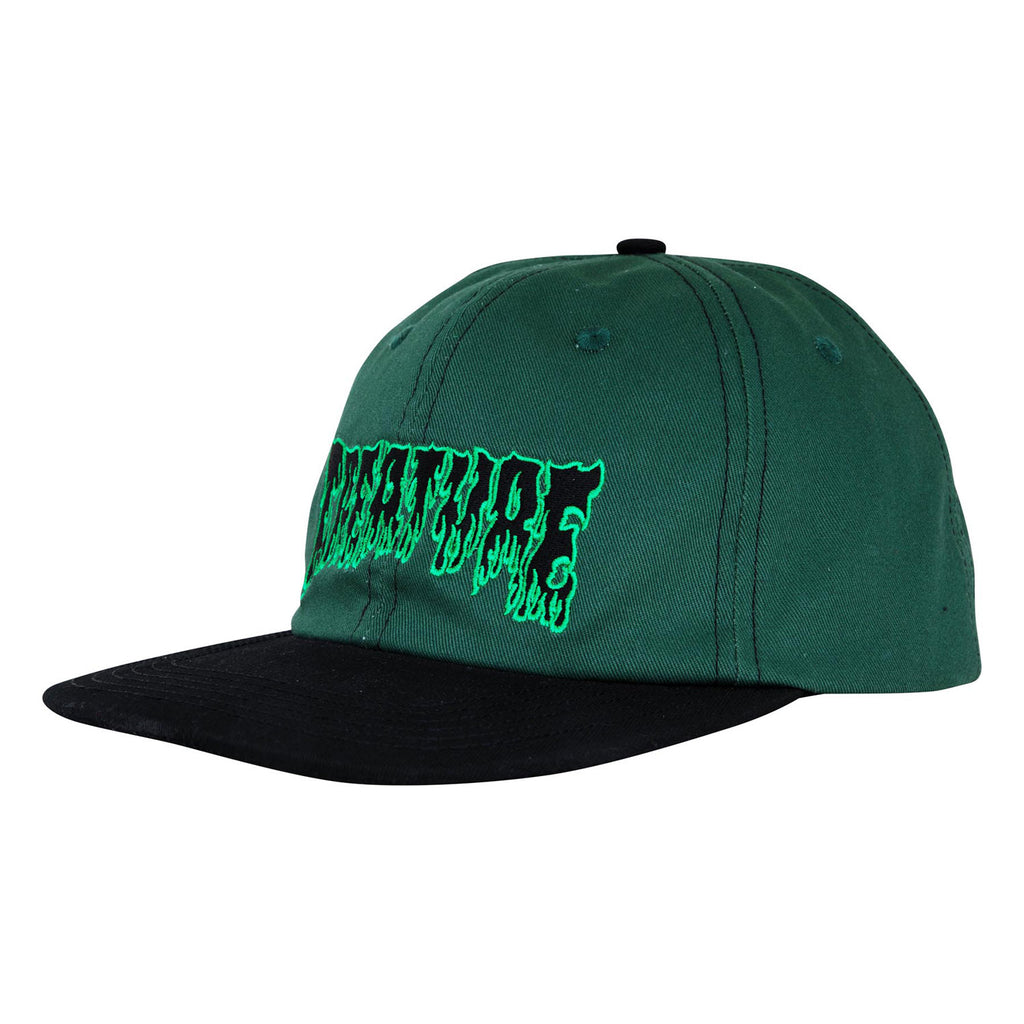 Creature Skateboards Hat Hesher Flame Snapback Unstructured Green – TGM ...
