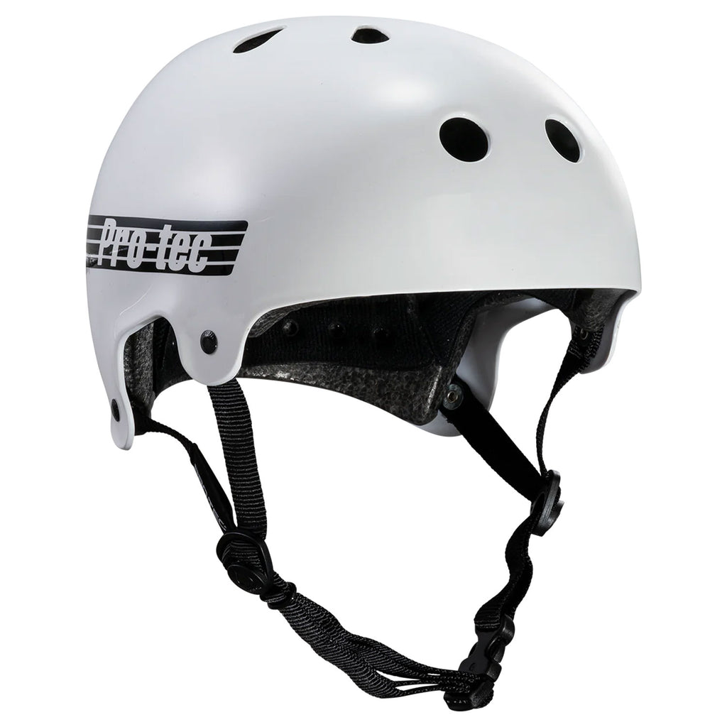 Pro Tec Skateboard Helmet Old School Certified Gloss White Size M – TGM ...