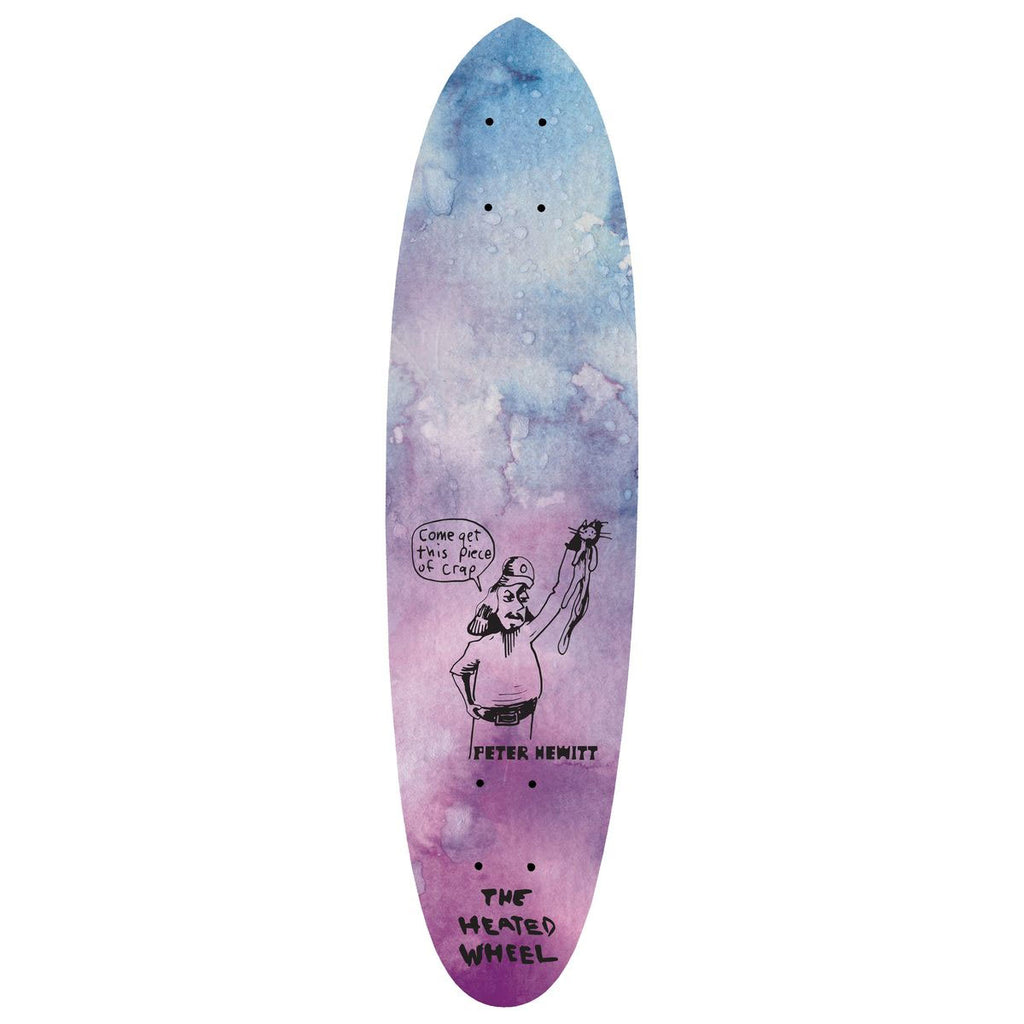 The Heated Wheel Skateboard Deck Fiber Rider Peter Hewitt Retro Cruise ...