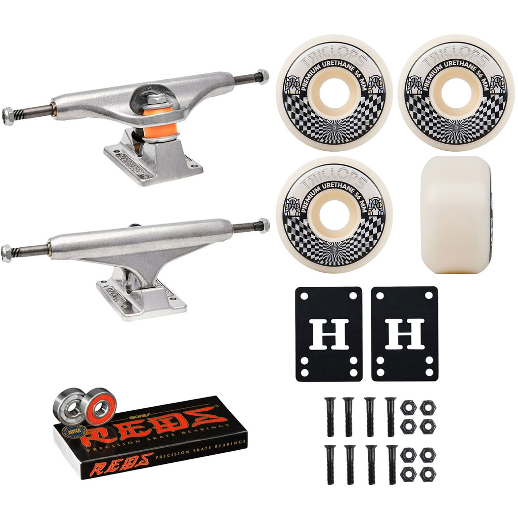 Independent Skateboard Trucks 159 (8.75") Triclops Wheels 56mm White ...