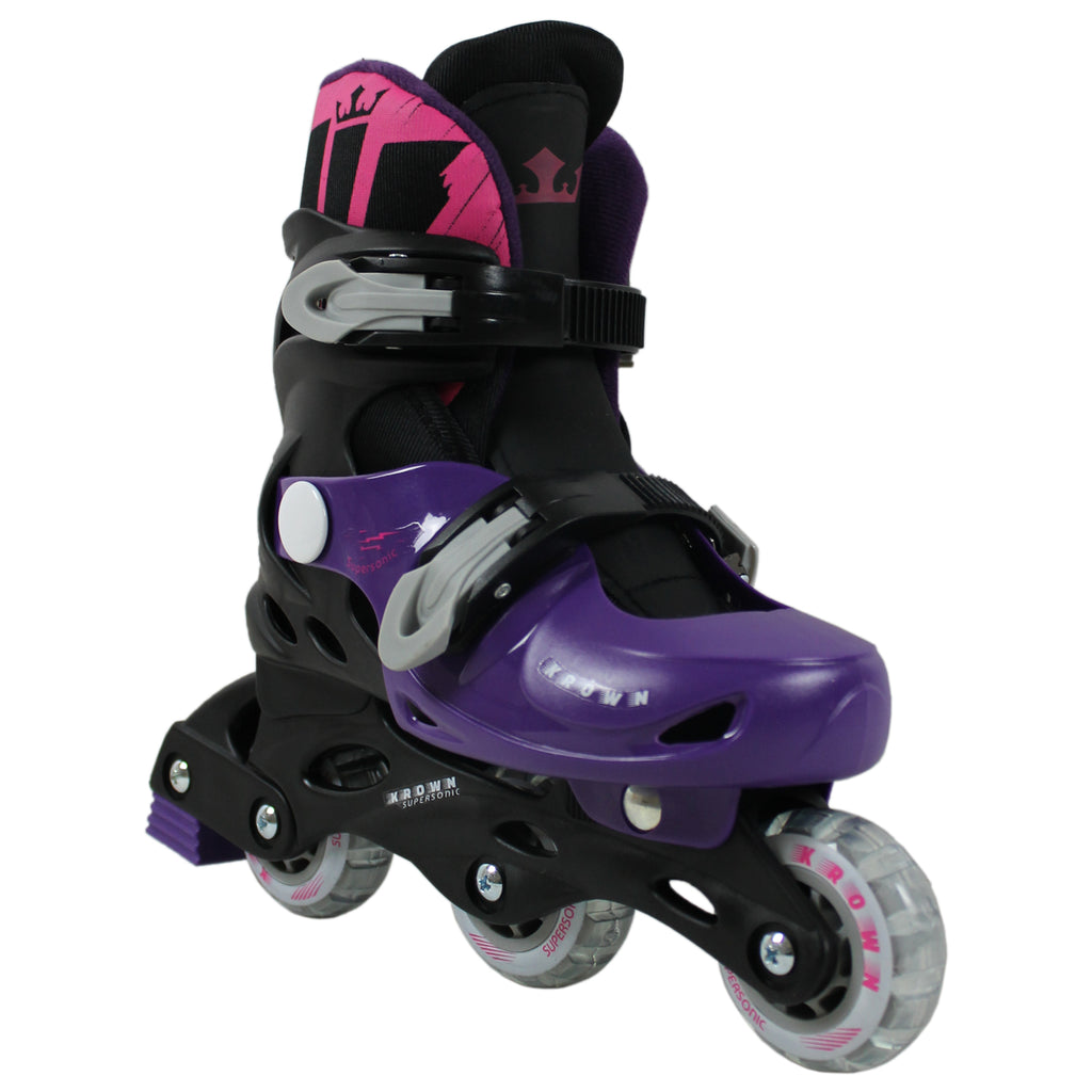 Kids Adjustable Inline Skates Purple Superspeed Size S (Y13 - 3) – TGM ...