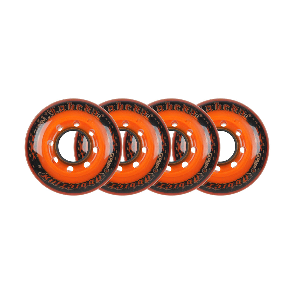 Labeda Roller Hockey Wheels - Addiction 72mm 78A Orange/Black (4-Pack ...