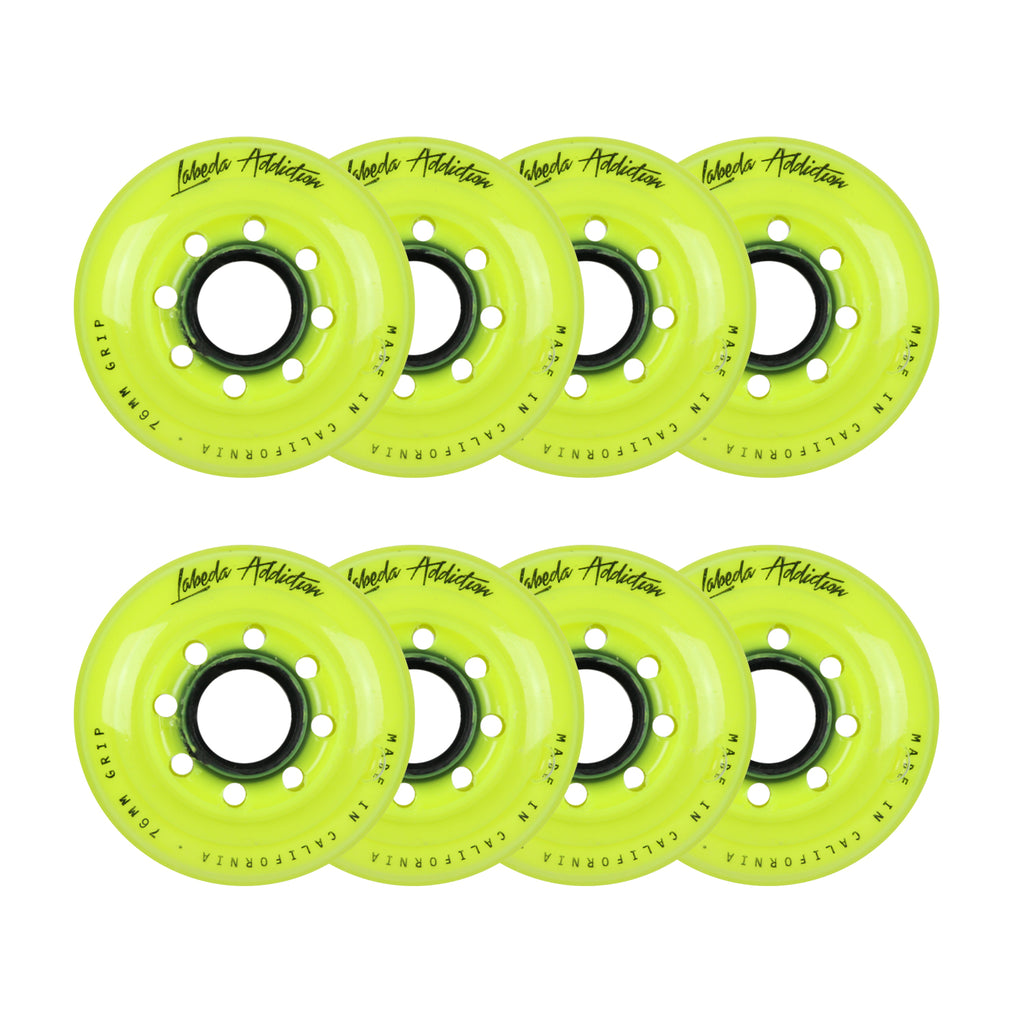 Labeda Roller Hockey Wheels - Addiction 76mm 76A Yellow (8-Pack) – TGM ...