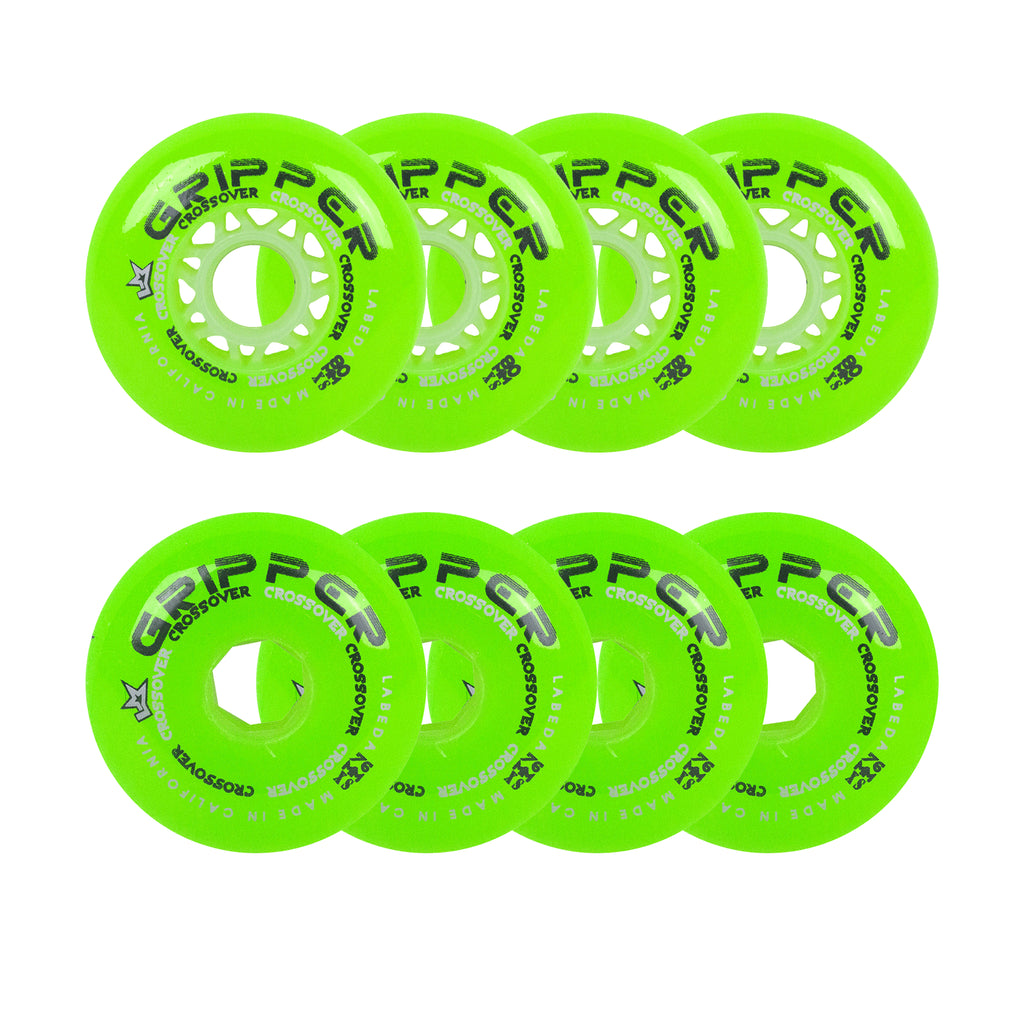 Labeda Roller Hockey Wheels - Gripper Crossover 76/80 HiLo 74A Green ...