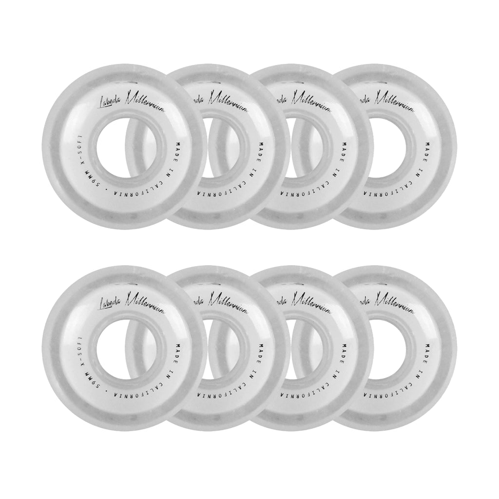 Labeda Roller Hockey Wheels - Millennium Gripper 59mm 74A White (8-Pac ...