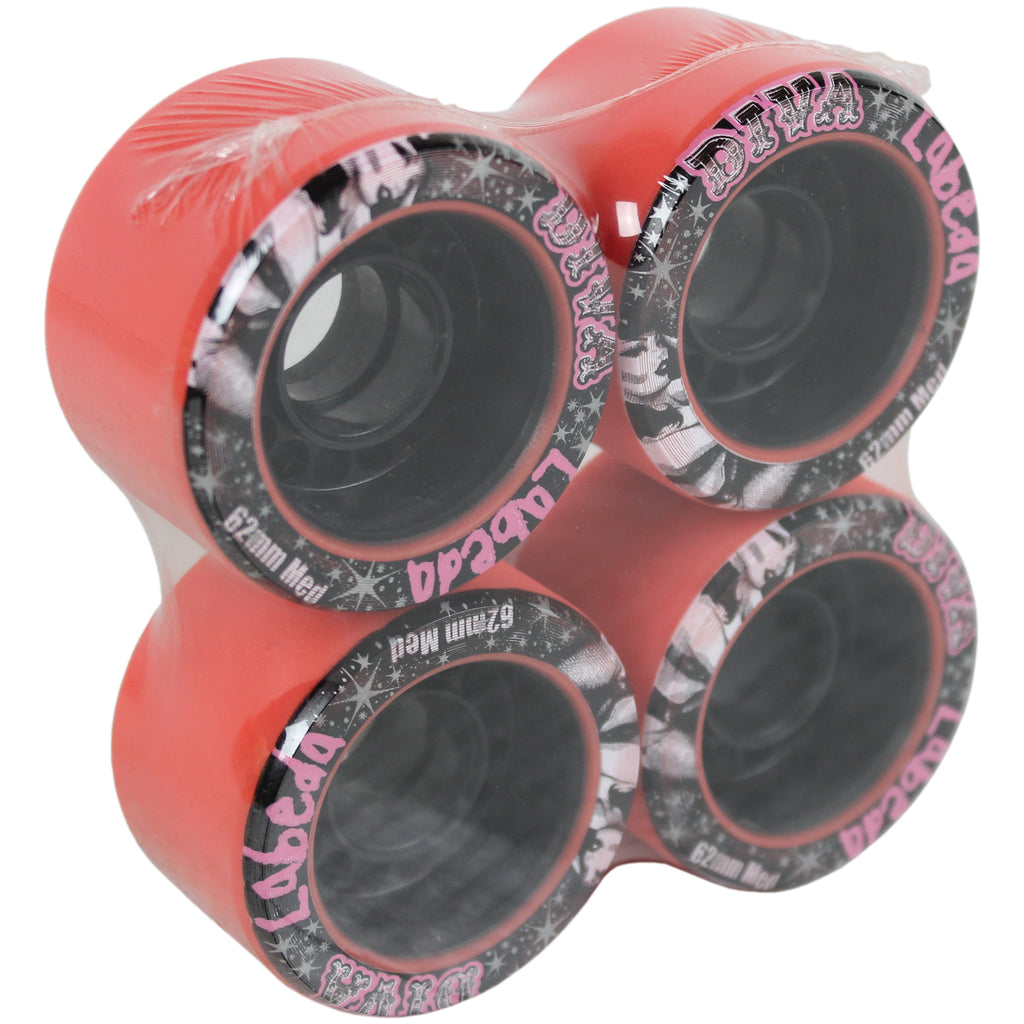 Labeda Quad Wheels Diva Medium Slim 62mm 4-Pack – TGM Skateboards