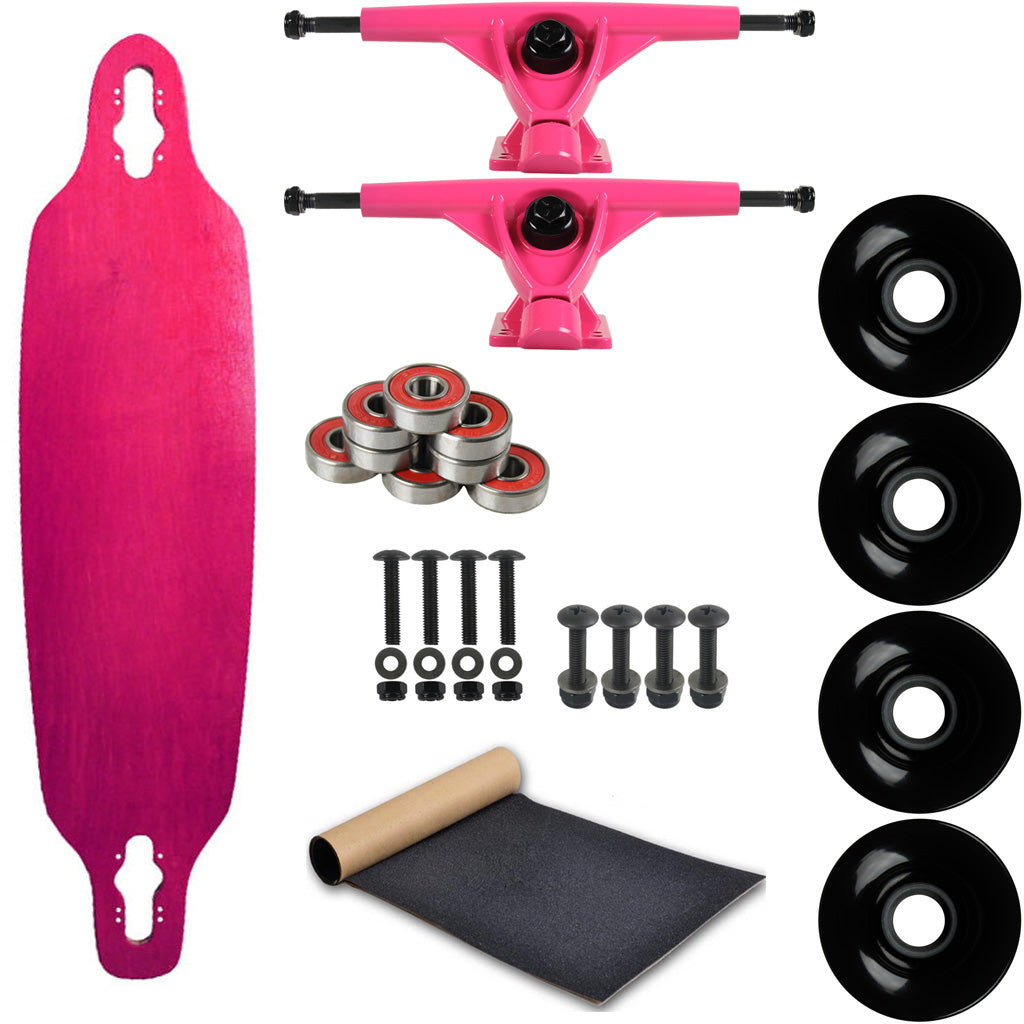 Moose Longboard Complete 9" x 36" Drop Through Stained Pink – TGM ...