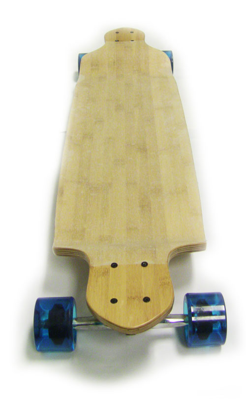BAMBOO LONGBOARD 180mm TRUCKS 70mm Wheels DROP DOWN Skateboard Dropdow ...