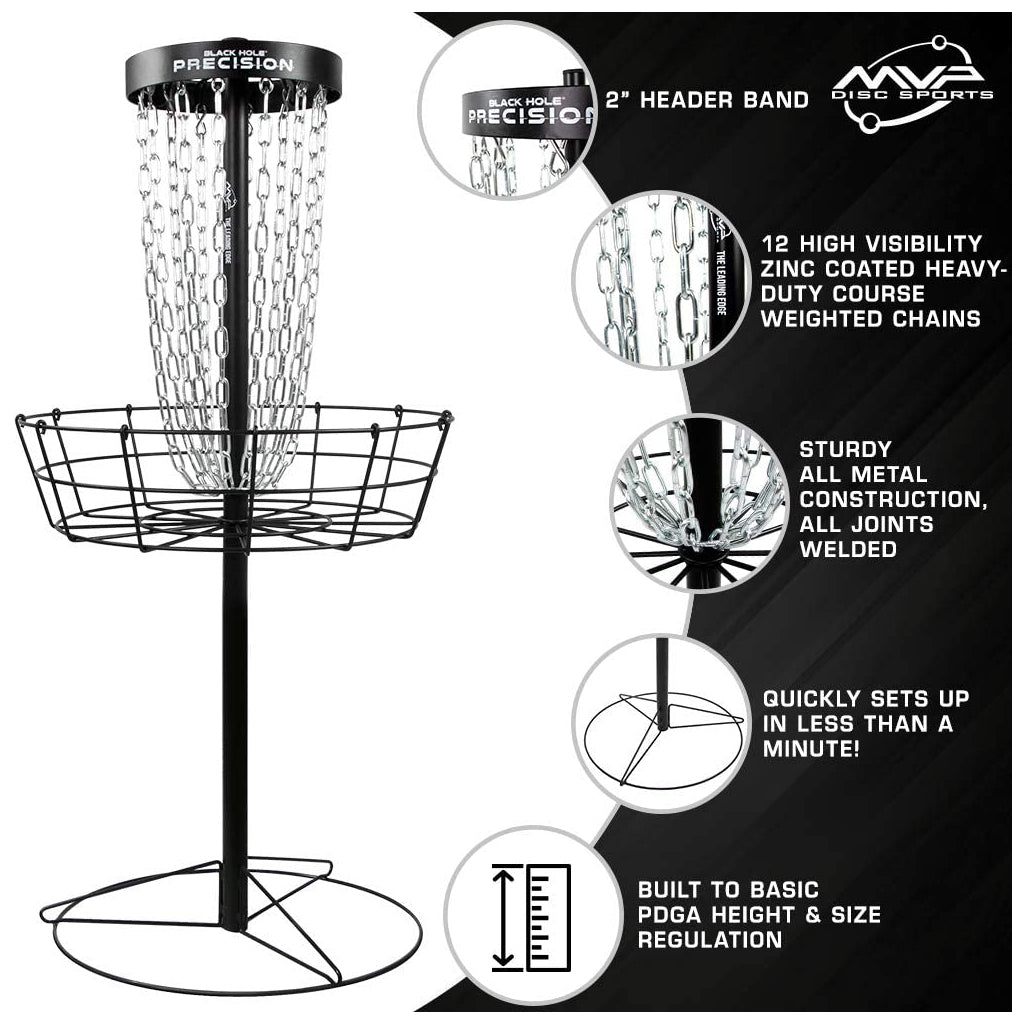 MVP Disc Golf Basket Black Hole Precision Catcher Target – TGM Skateboards