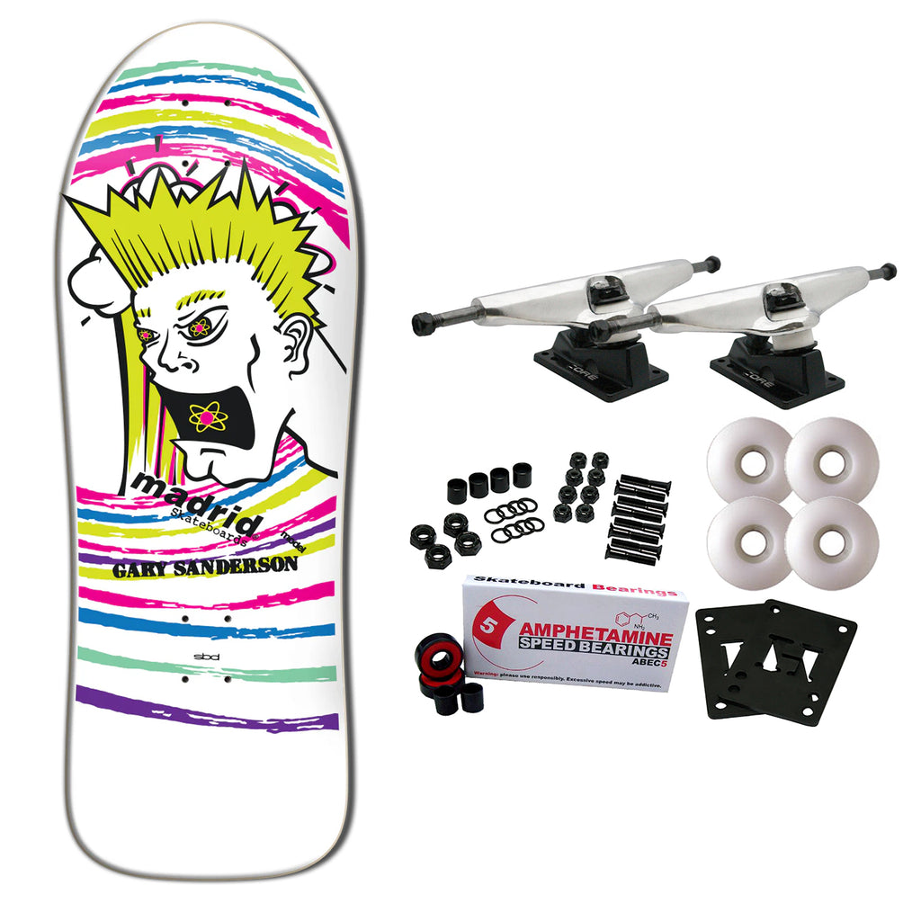 Madrid Skateboard Complete Gary Sanderson Atomic Man Reissue White 10 ...