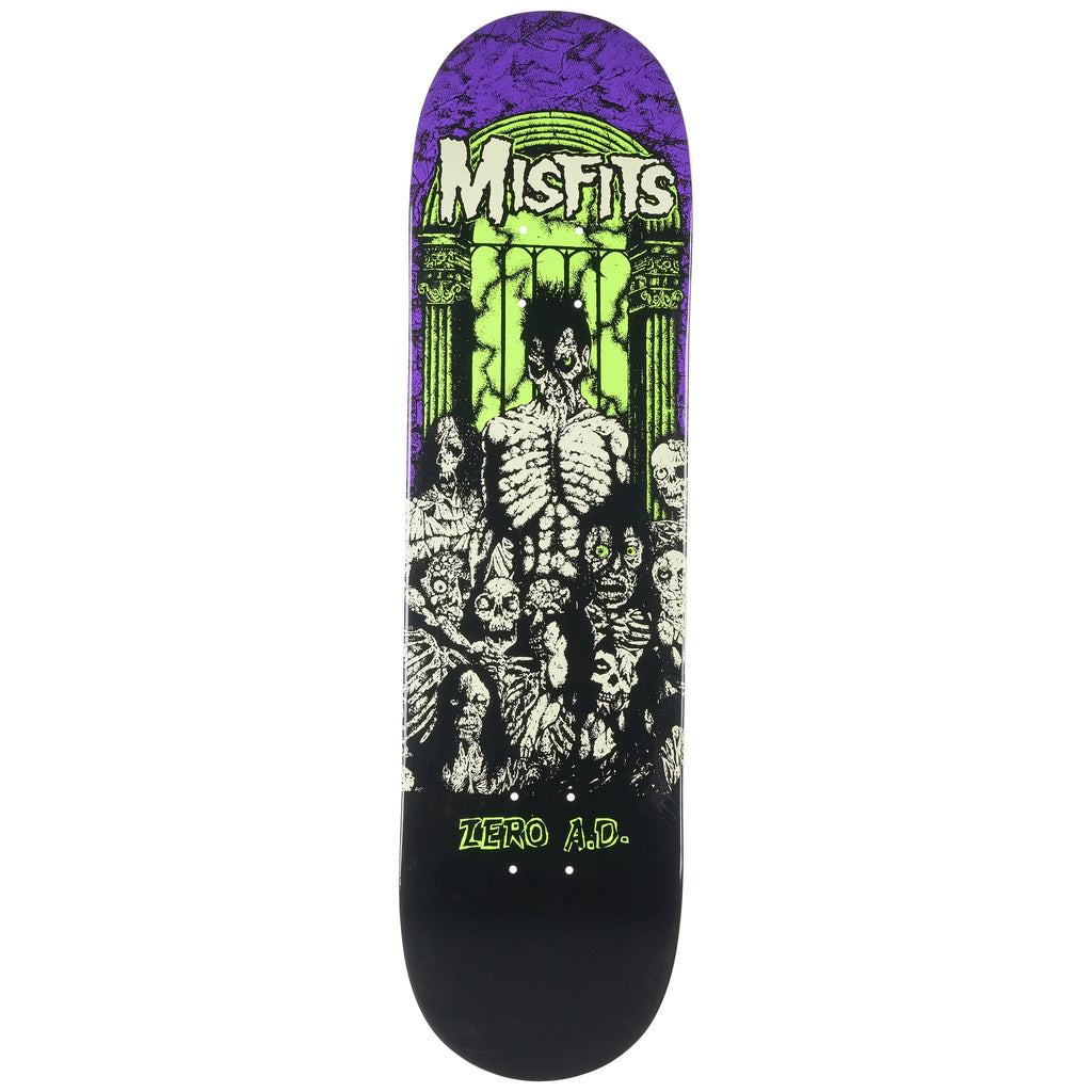 Zero Skateboard Deck Misfits Zero A.D. Glow 8.25" x 31.9" – TGM Skateboards