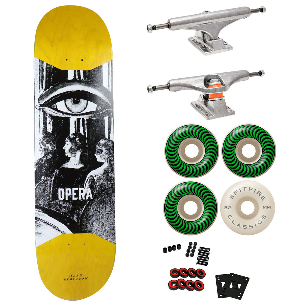 Opera Premium Skateboard with Indy Trucks, Spitfire Wheels - 8.5" Alex ...