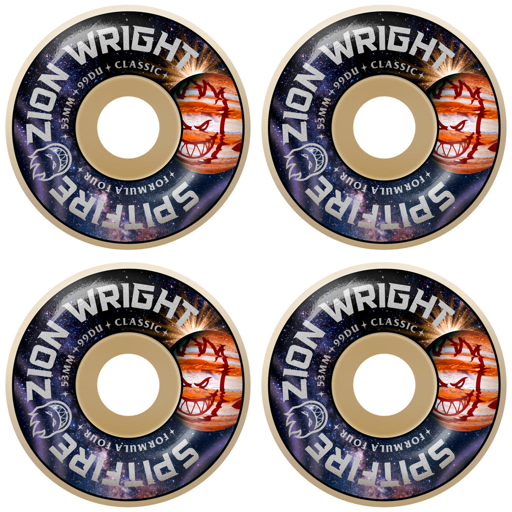 Spitfire Skateboard Wheels 53mm F4 99A Zion Cosmic Classic Natural ...