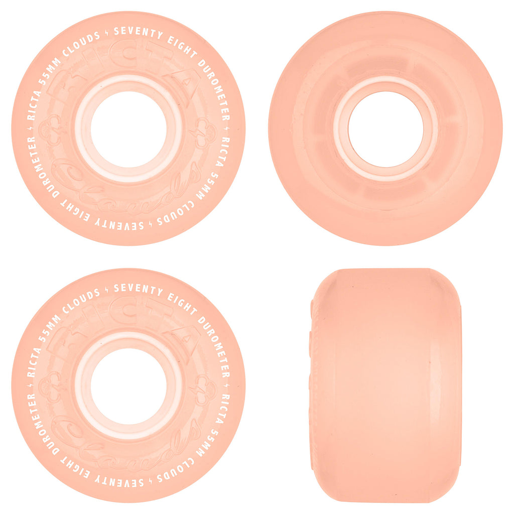 Ricta Skateboard Wheels 55mm Clouds 78A Glow in the Dark Red – TGM ...