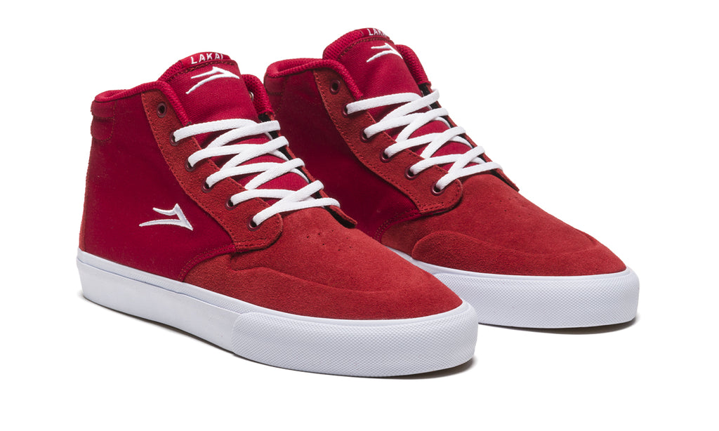 Lakai Skateboard Shoes Riley Hawk 3 High Red Suede – TGM Skateboards