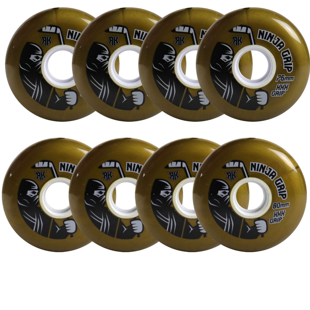 Rink Rat Roller Hockey Wheels Rinkster Ninja Grip 76mm / 80mm HiLo XXX ...