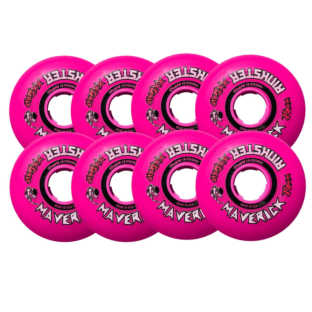 Rink Rat Roller Hockey Wheels Rinkster Maverick 76mm XX Grip Pink 8-Pa ...