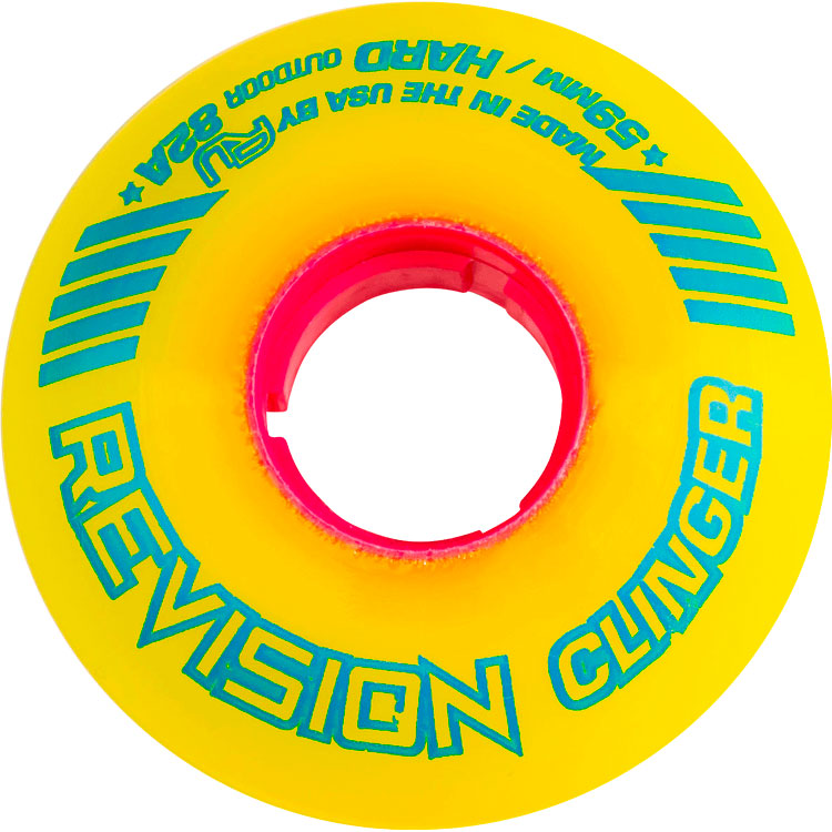 Revision Roller Hockey Wheels Outdoor 59mm Clinger 82A Yellow Single W ...