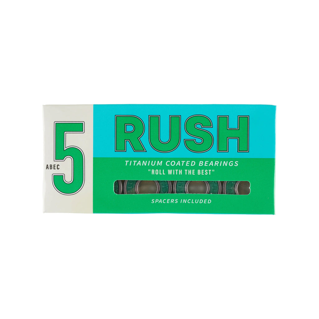 Rush Skateboard Bearings Titanium Coated Abec 5 with Spacers – TGM ...