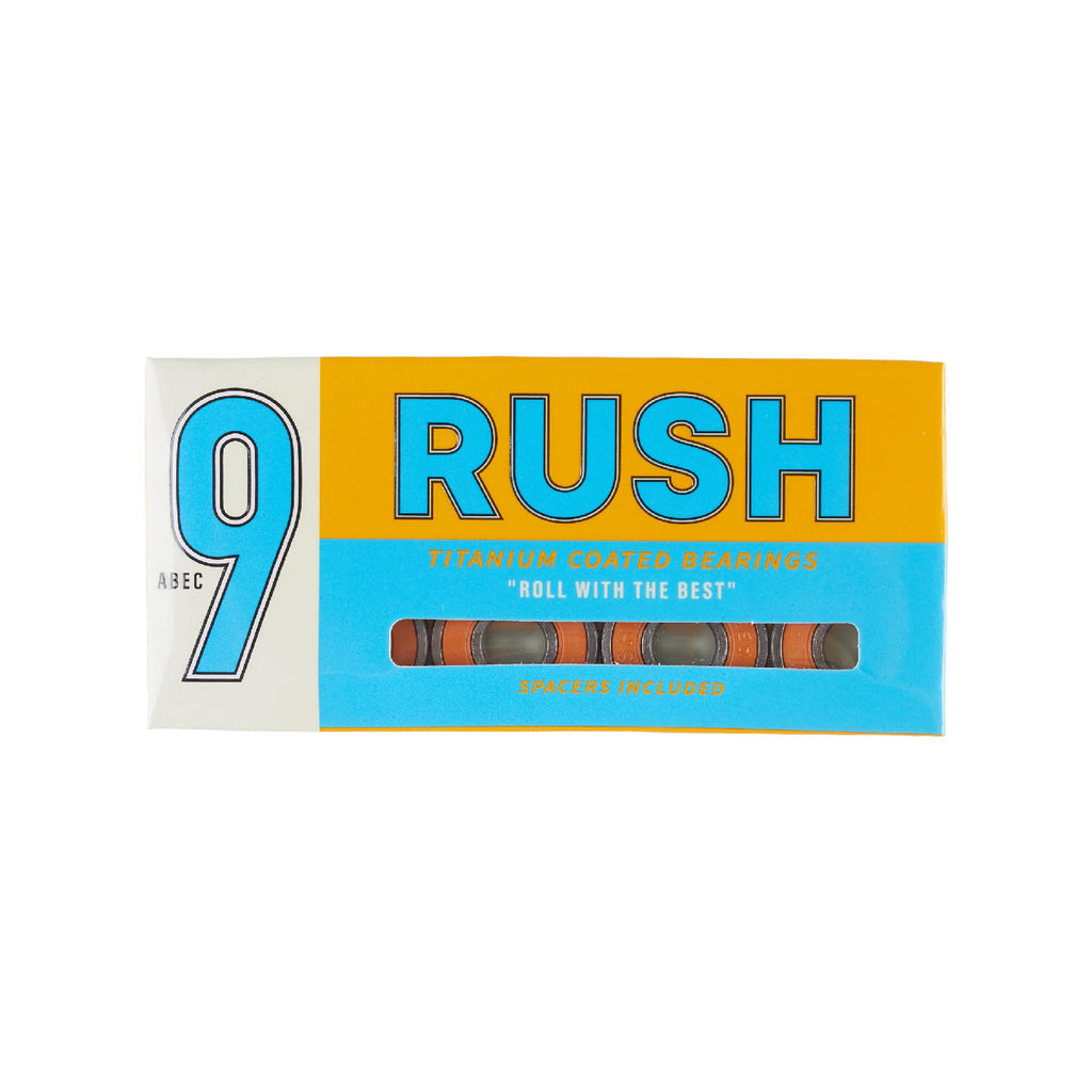 Rush Skateboard Bearings Titanium Coated Abec 9 with Spacers – TGM ...