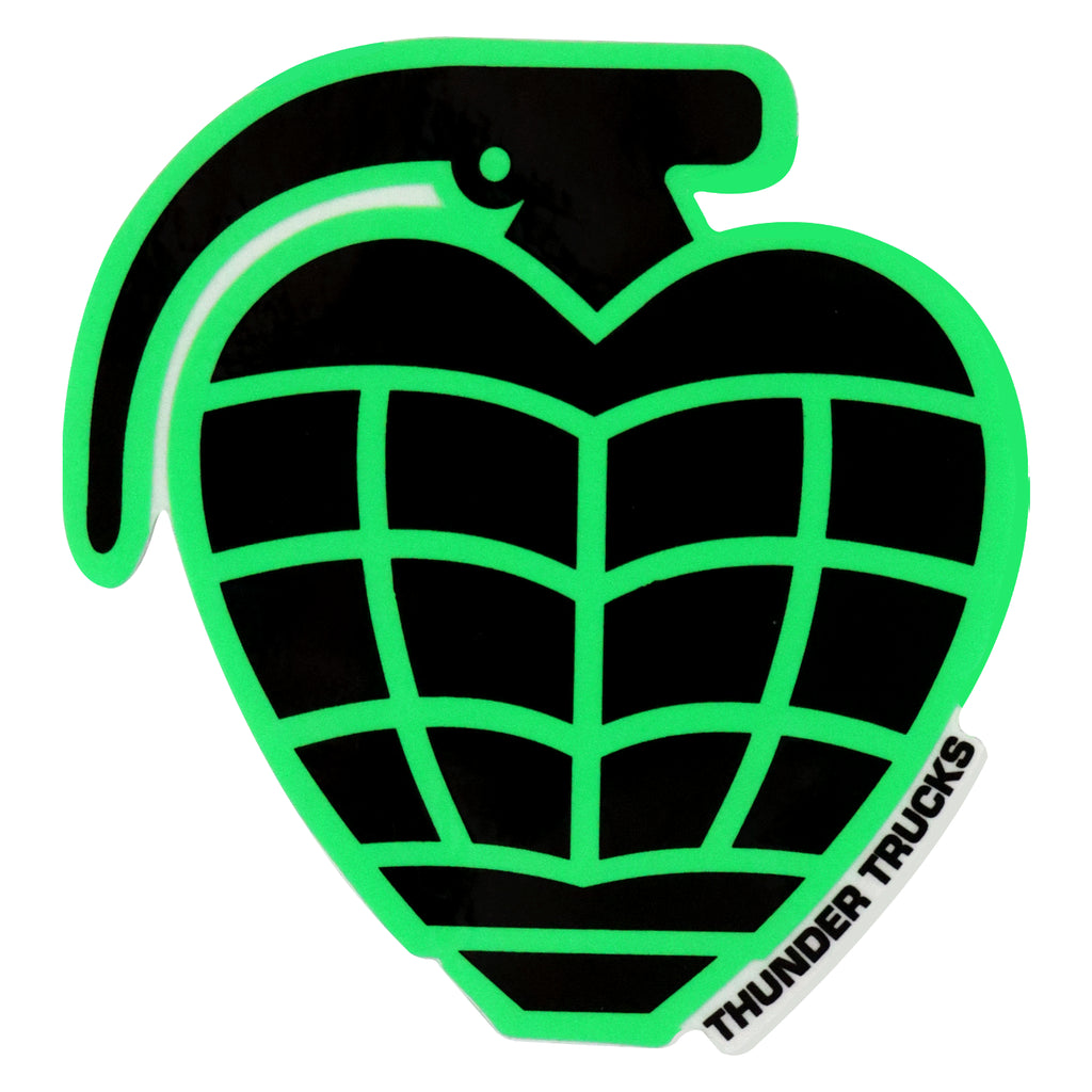 Thunder Trucks Skateboard Sticker Die Cut Grenade Black/Green 4" – TGM ...