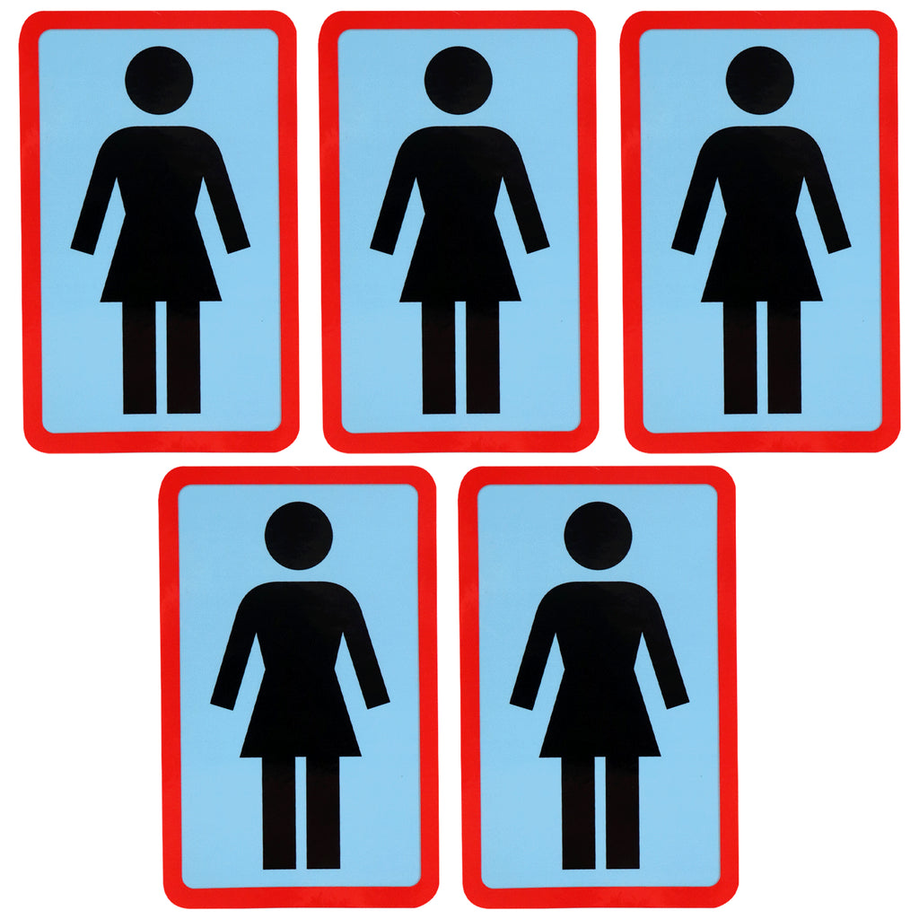 Girl Skateboard Sticker OG Decal Black/Blue/Red 6