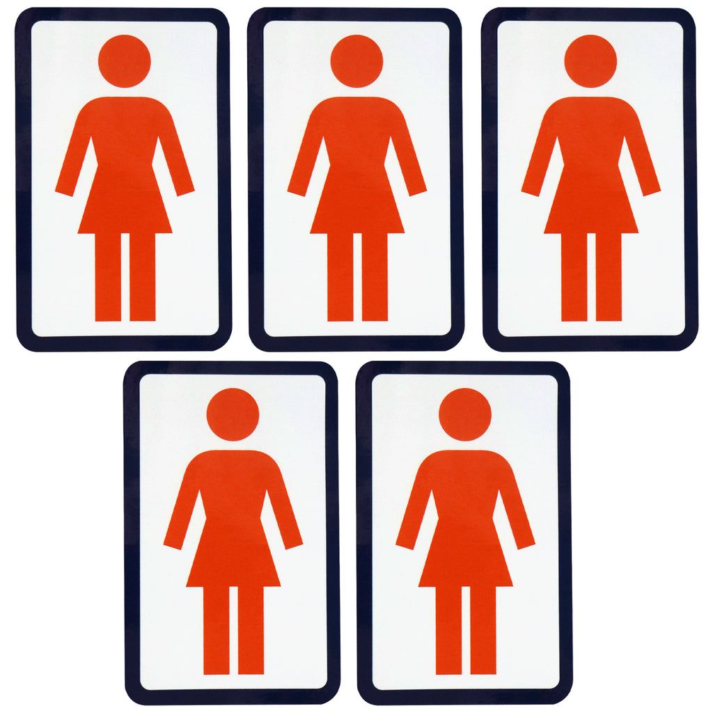 Girl Skateboard Sticker OG Decal Brown/White/Navy 6