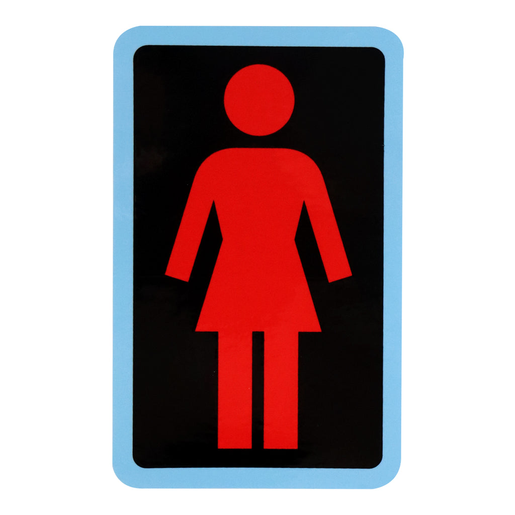 Girl Skateboard Sticker OG Decal Red/Black/Blue 6
