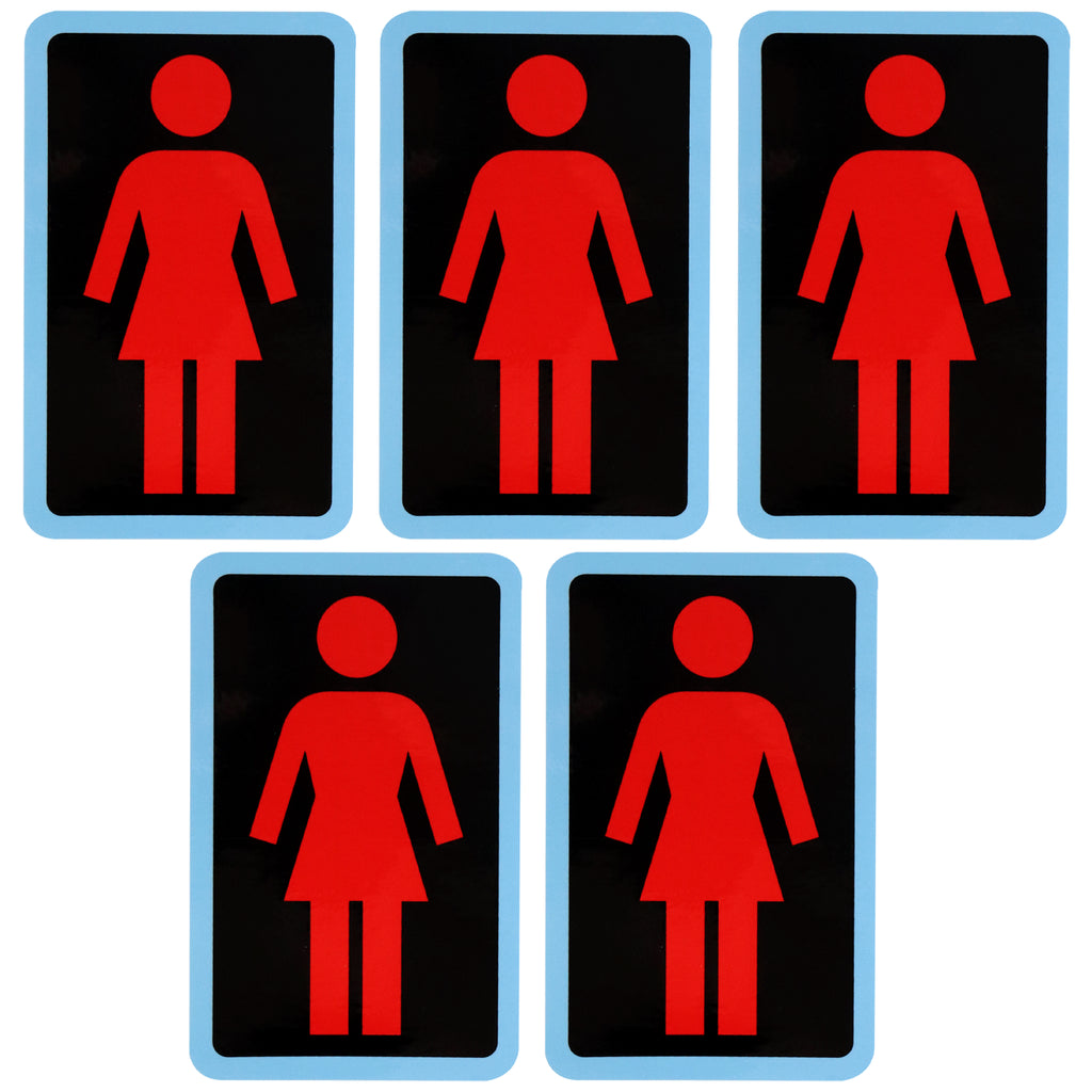 Girl Skateboard Sticker OG Decal Red/Black/Blue 6