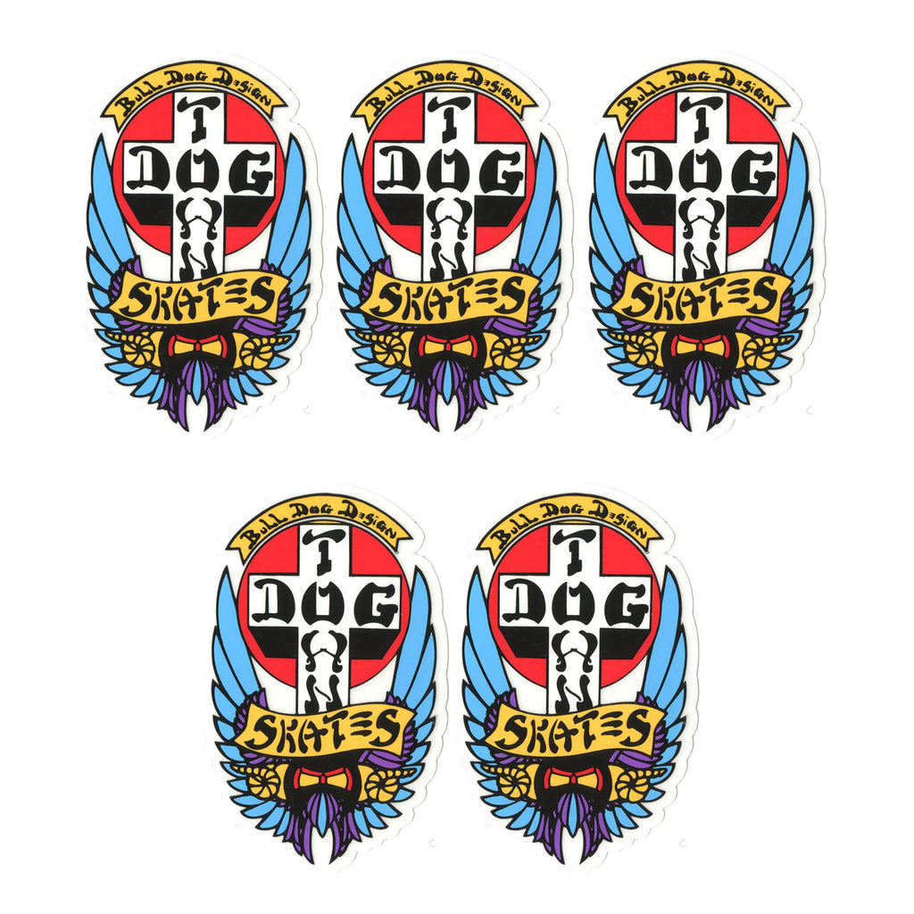 Dogtown Skateboards Sticker Pack OG Bulldog 5-Pack 4" - 5 Stickers ...
