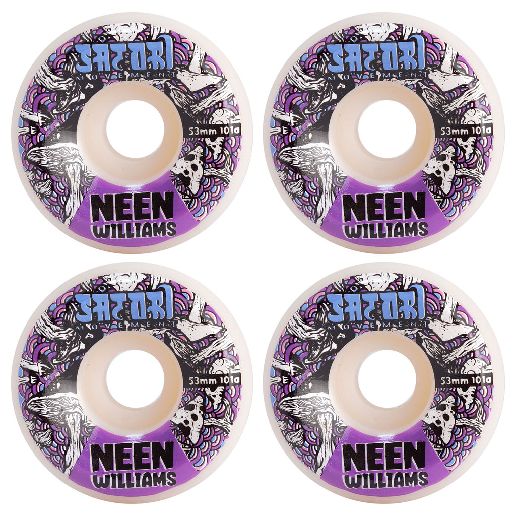 Satori Movement Skateboard Wheels 53mm Neen Williams Mushroom (Conical ...