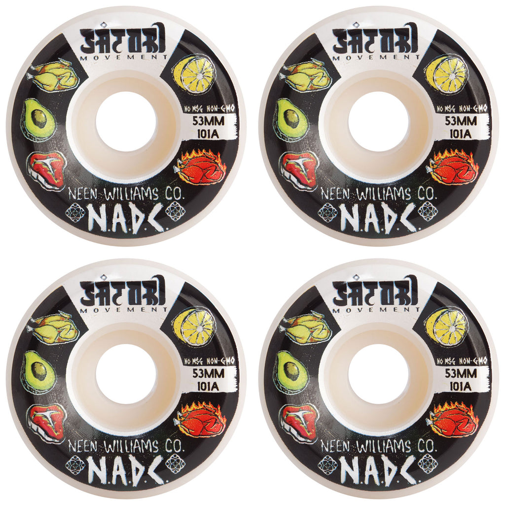 Satori Movement Skateboard Wheels 53mm Neen Williams NADC (Conical Sha ...