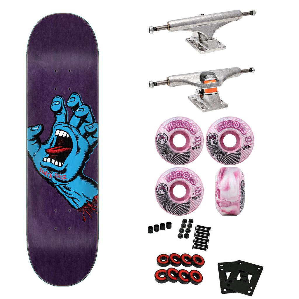 Santa Cruz Skateboard Complete Screaming Hand 8.375" Independent Tricl ...