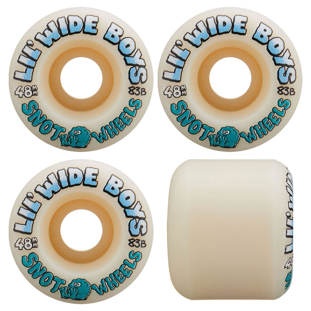 Snot Wheel Co. Skateboard Wheels 48mm Lil Wide Boys 83B White – TGM ...