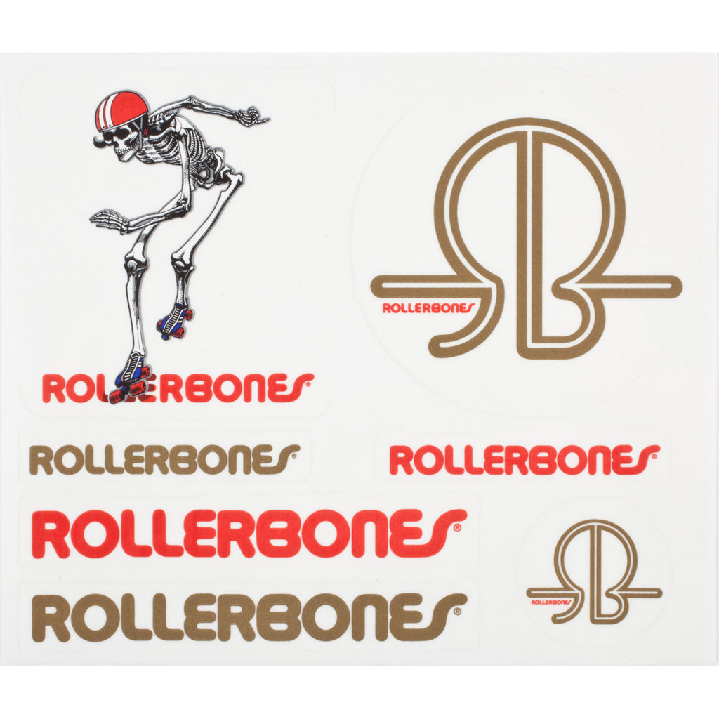 Rollerbones Sticker Derby Skeleton Sticker Sheet – TGM Skateboards