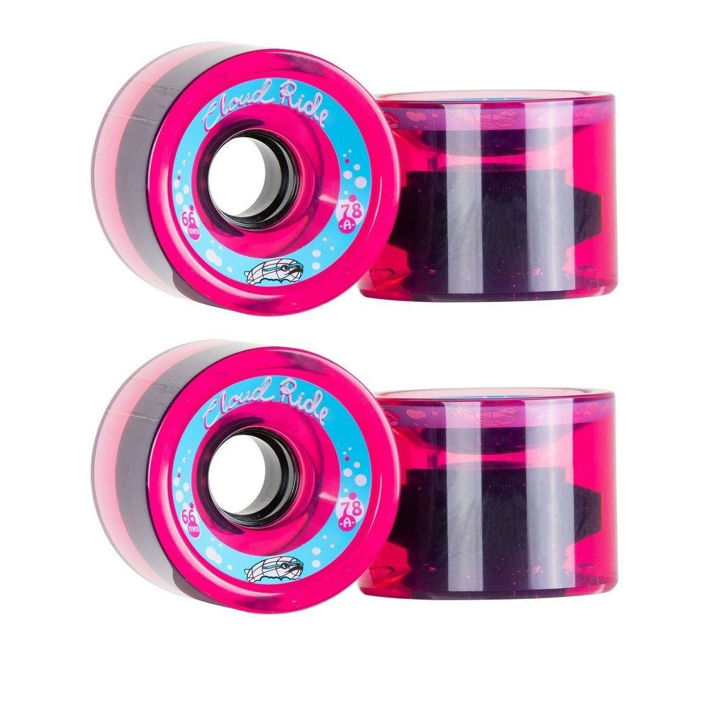 Cloud Ride Longboard Wheels Street Cruisers 66mm 78A Clear Pink – TGM ...