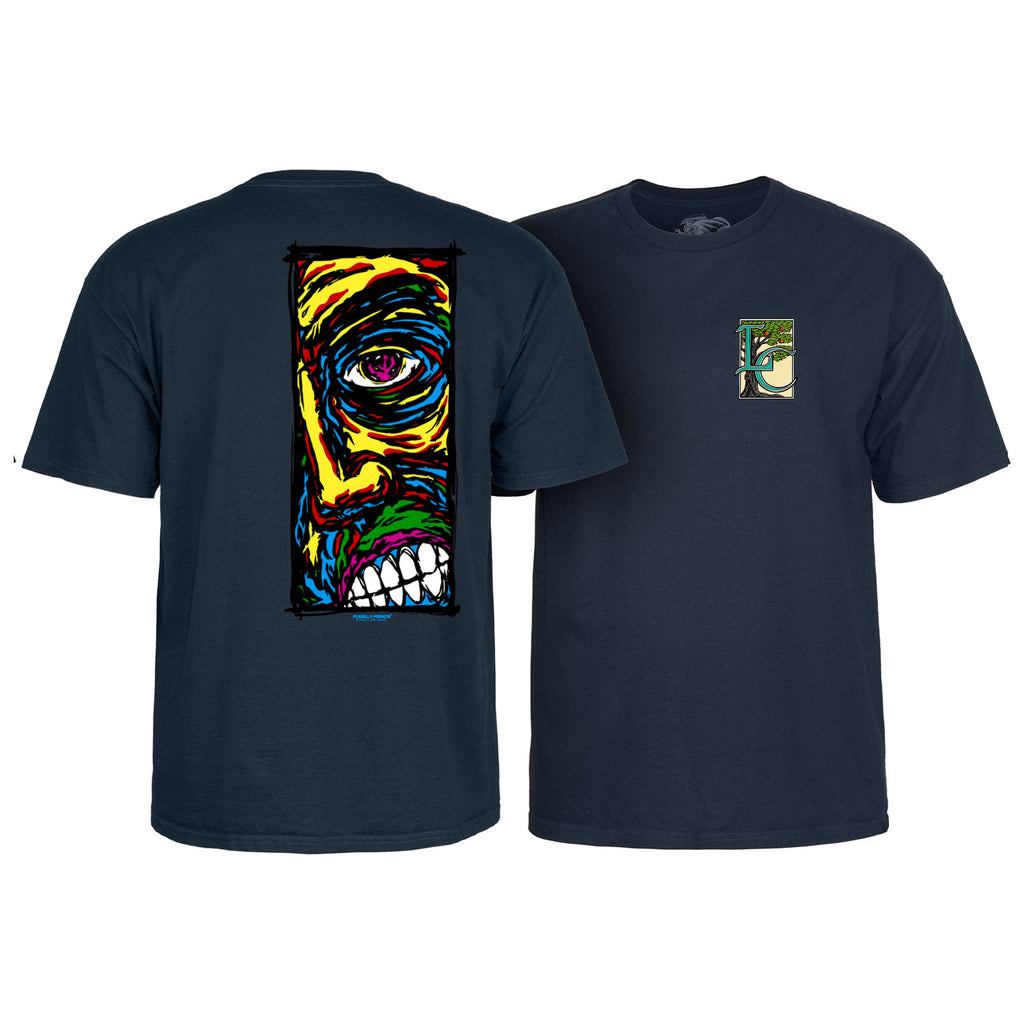 Powell Peralta Skateboards Shirt Lance Conklin Face Navy – TGM Skateboards