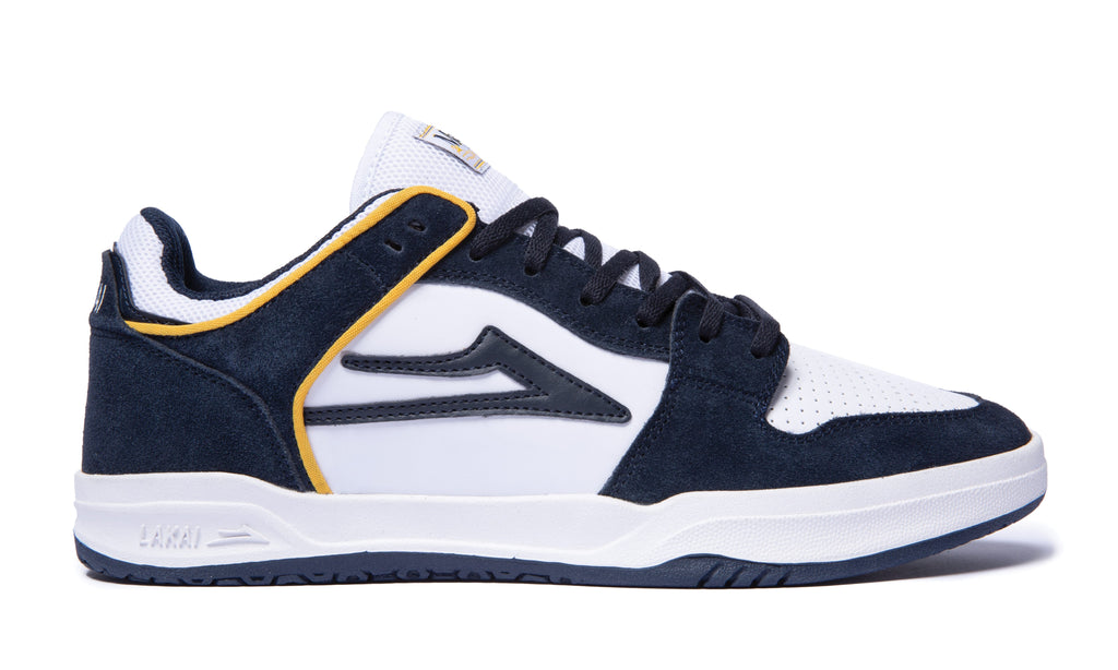 Lakai Skateboard Shoes Telford Low Navy/White Suede Manch Pacheco Coll ...