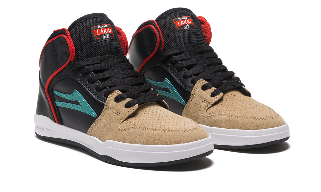 Lakai Skateboard Shoes Telford Tan/Black Leather – TGM Skateboards