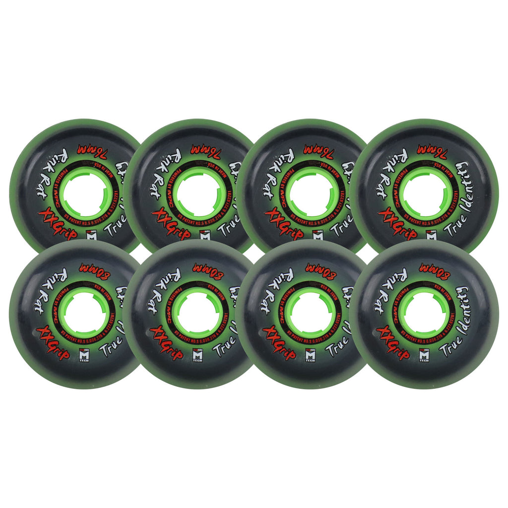 Rink Rat Roller Hockey Wheels - True Identity XX 76/80 HiLo 79A Green ...