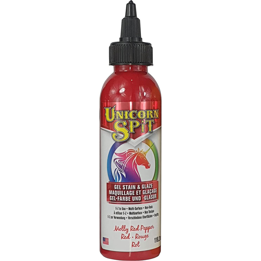 Unicorn Spit Concentrated Gel Stain and Glaze Molly Red Pepper 4.0 Fl ...