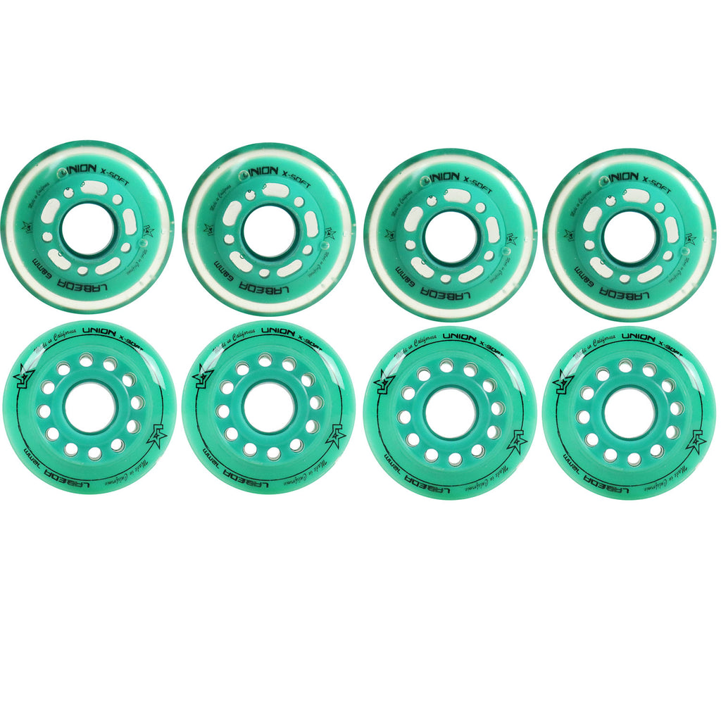Labeda Roller Hockey Wheels - Union 68/72 Youth HiLo 74A Teal (8-Pack ...