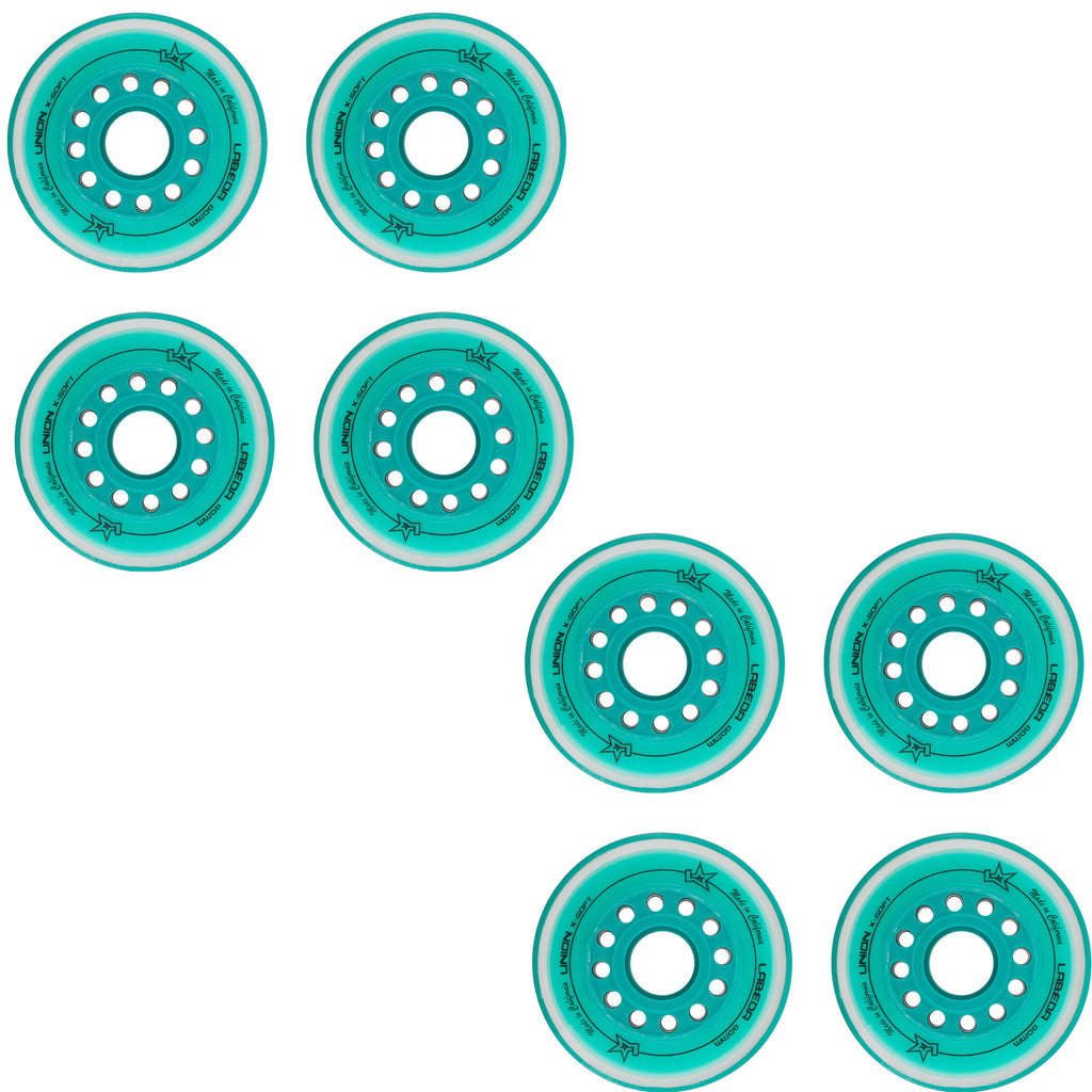 Labeda Roller Hockey Wheels - Union 76mm 74A Teal (8-Pack) – TGM ...