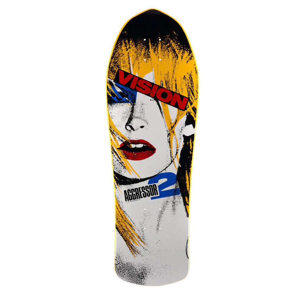 Vision Skateboard Deck Aggressor 2 Yellow 10.25" x 30.5" Old School ...